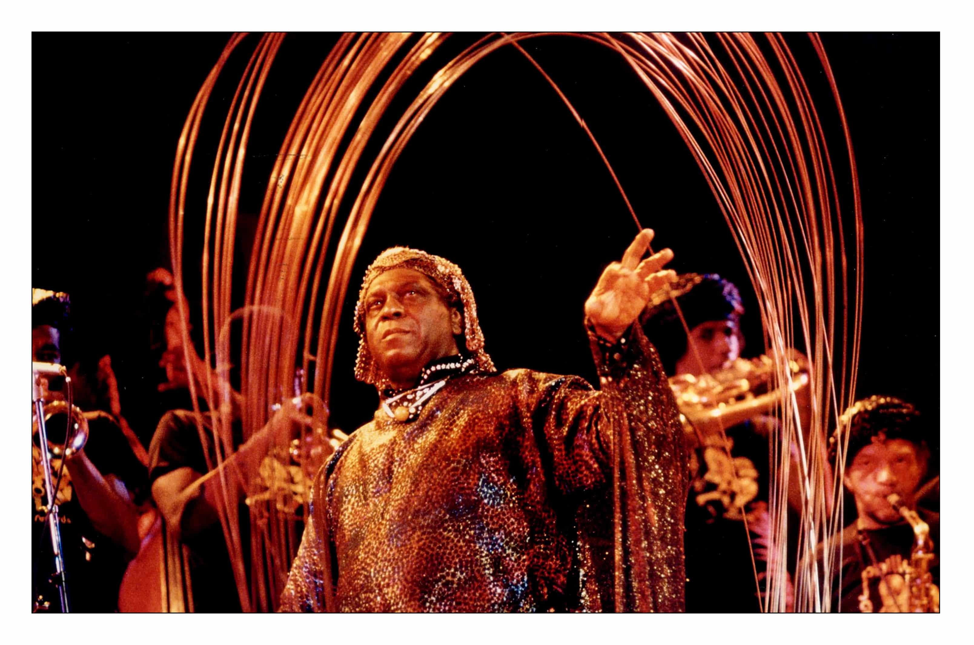Eye For Film: Sun Ra under copper arches with Arkestra on stage